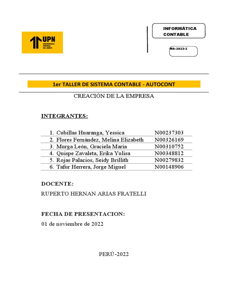 Creacion de Empresa - Autocont | Descargar gratis PDF | Contabilidad ...