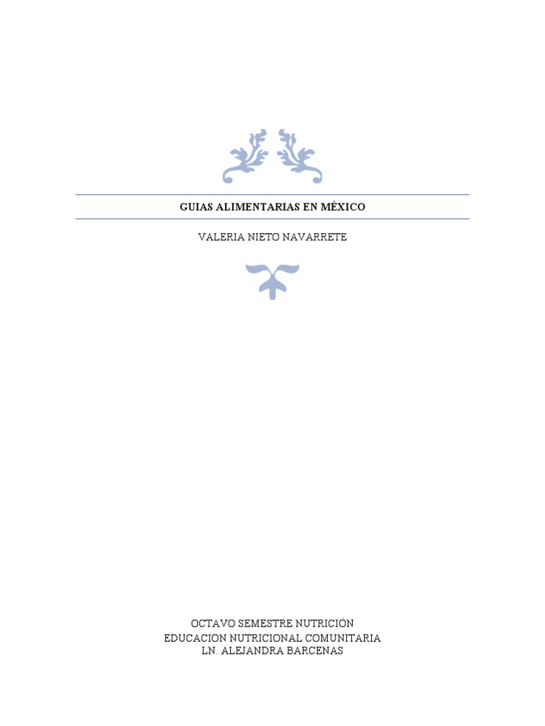 Guías Alimentarias de México | Descargar gratis PDF | Alimentos | Dieta