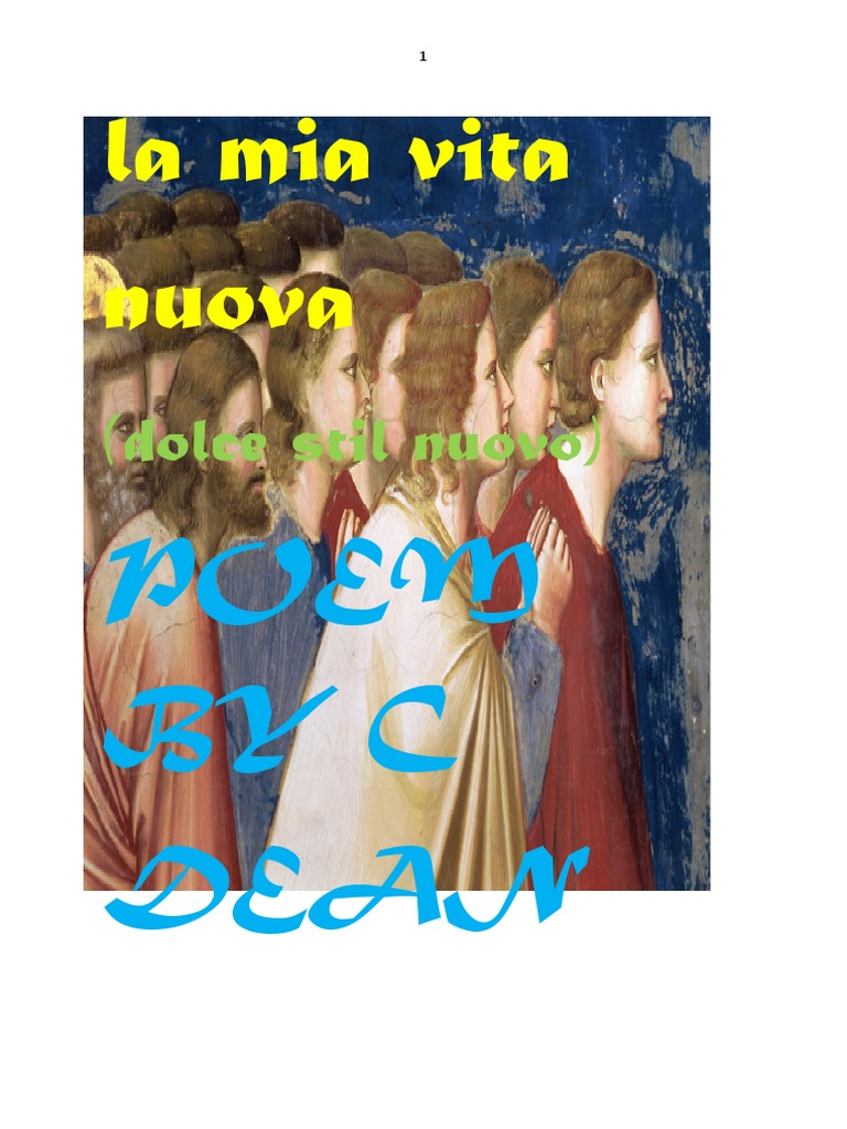 La Mia Vita Nuova Dolce Stil Nuovo Erotic Poetry Pdf