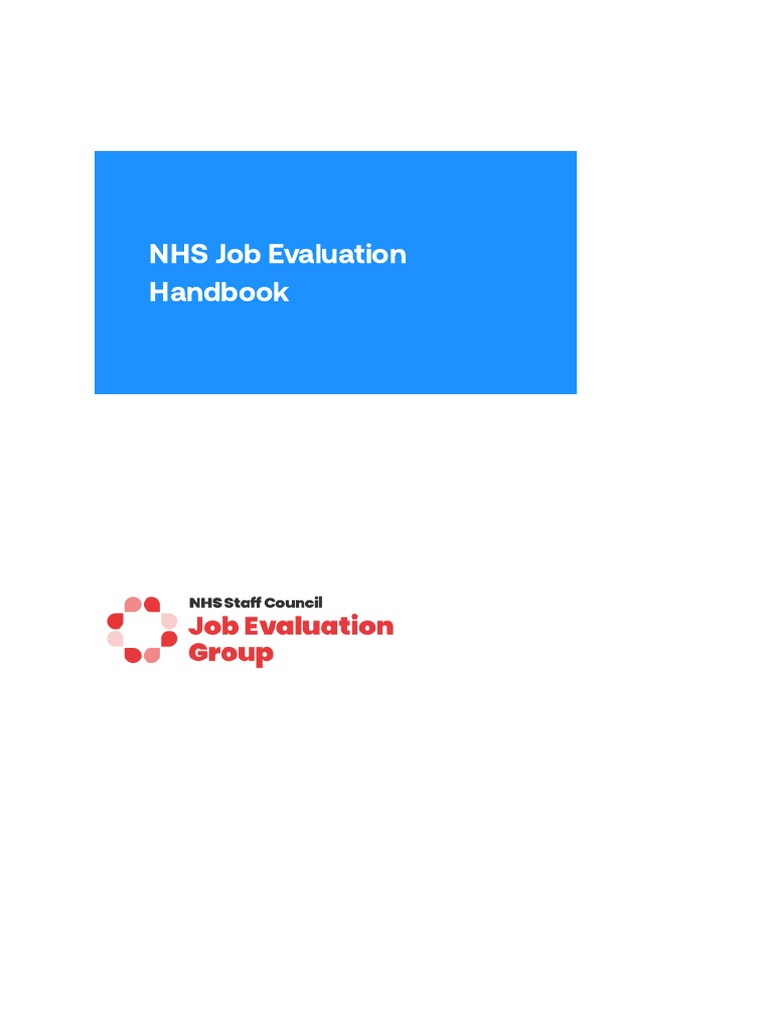 Nhs Job Evaluation Handbook | PDF | Evaluation | Business