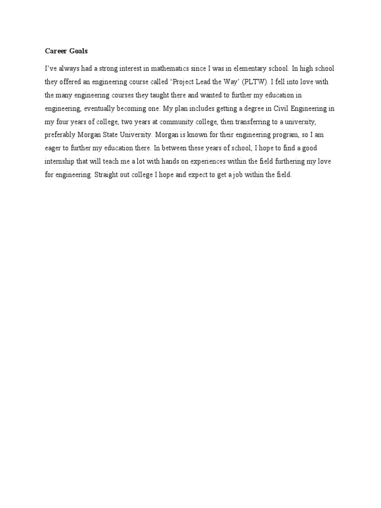 Career Goals PDF