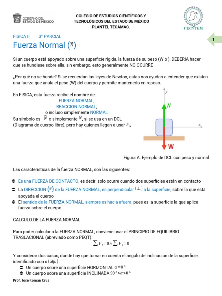 Fuerza Normal | PDF | Fuerza | Física