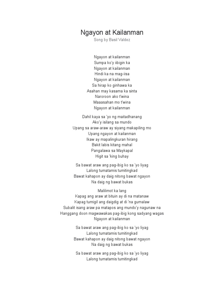 Ngayon at Kailanman | PDF