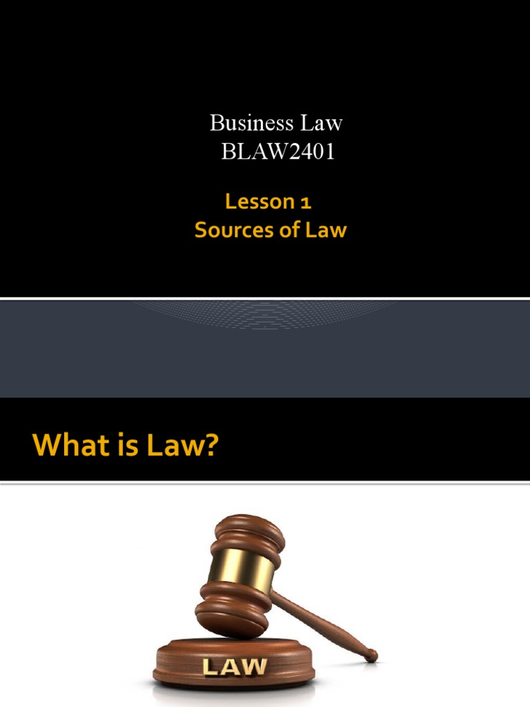 BLAW2401 Lesson 1 (3) | PDF | Common Law | Case Law