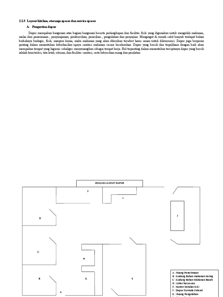 LAYOUT DAN FASILITAS DAPUR RUMAH SAKIT | PDF