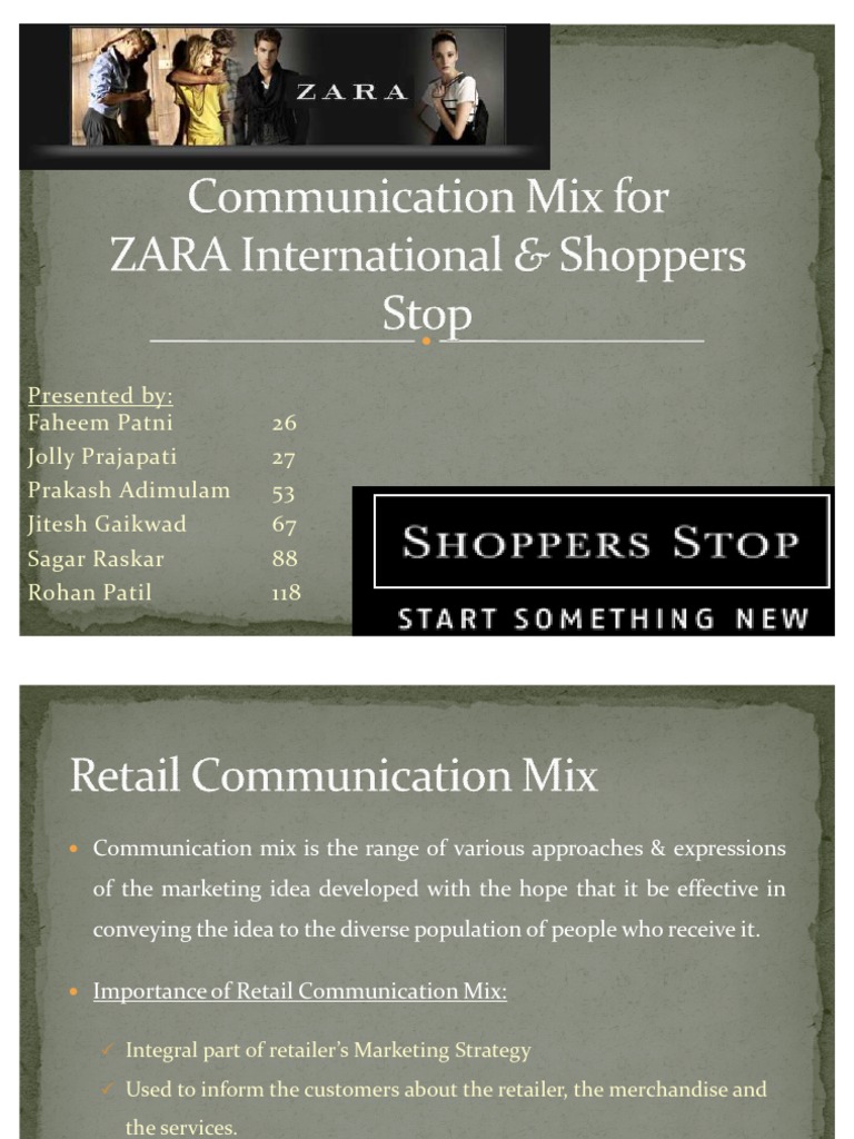 Comparing Communication Strategies of Shoppers Stop and Zara | PDF ...