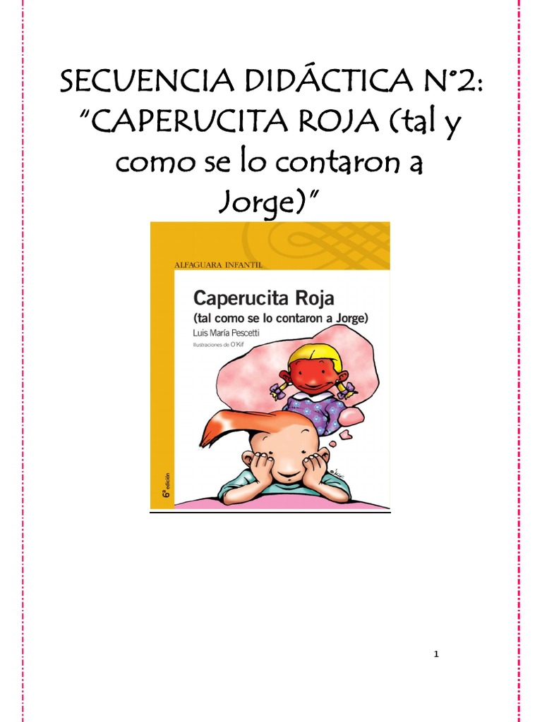 Secuencia Didáctica: Caperucita Roja | PDF | Cuentos