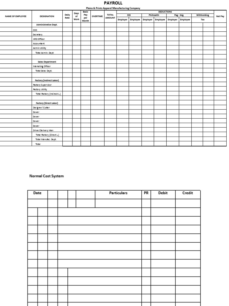 Payroll Worksheet 2 | PDF