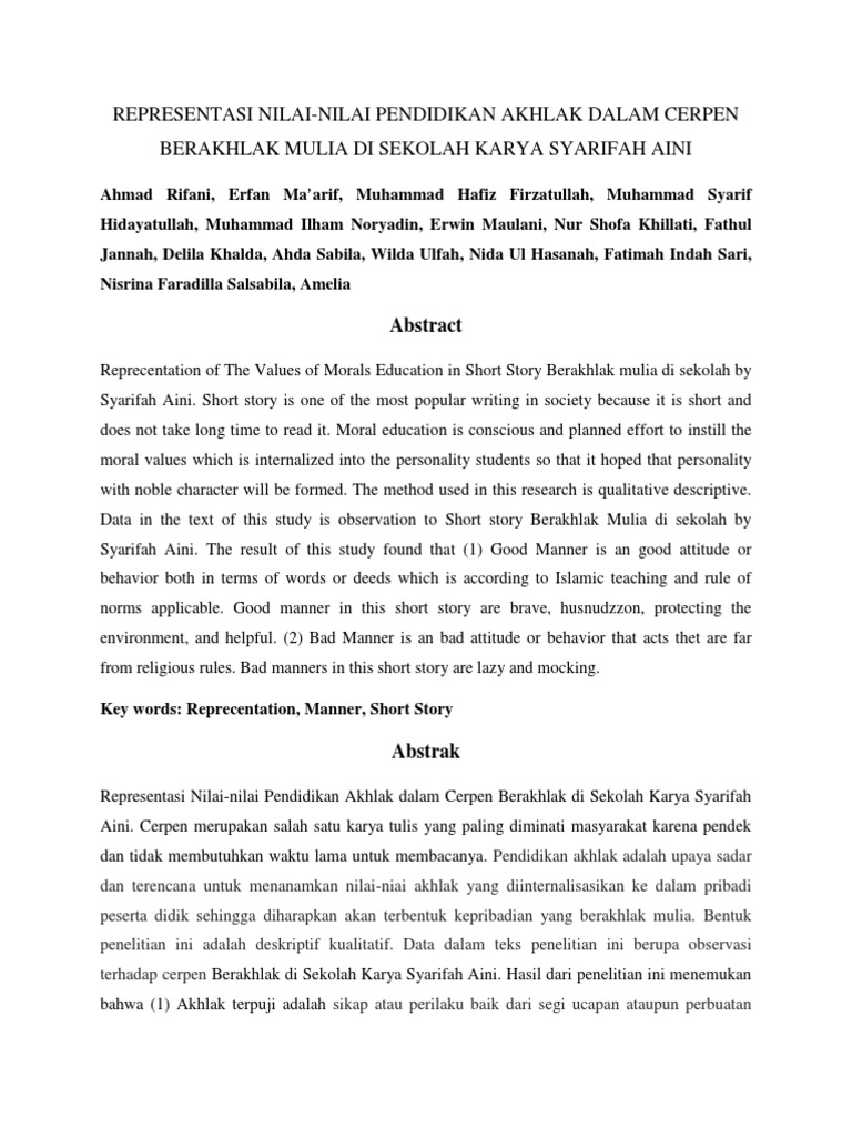 (Revisi) Artikel Cerpen Pendidikan 4 | PDF