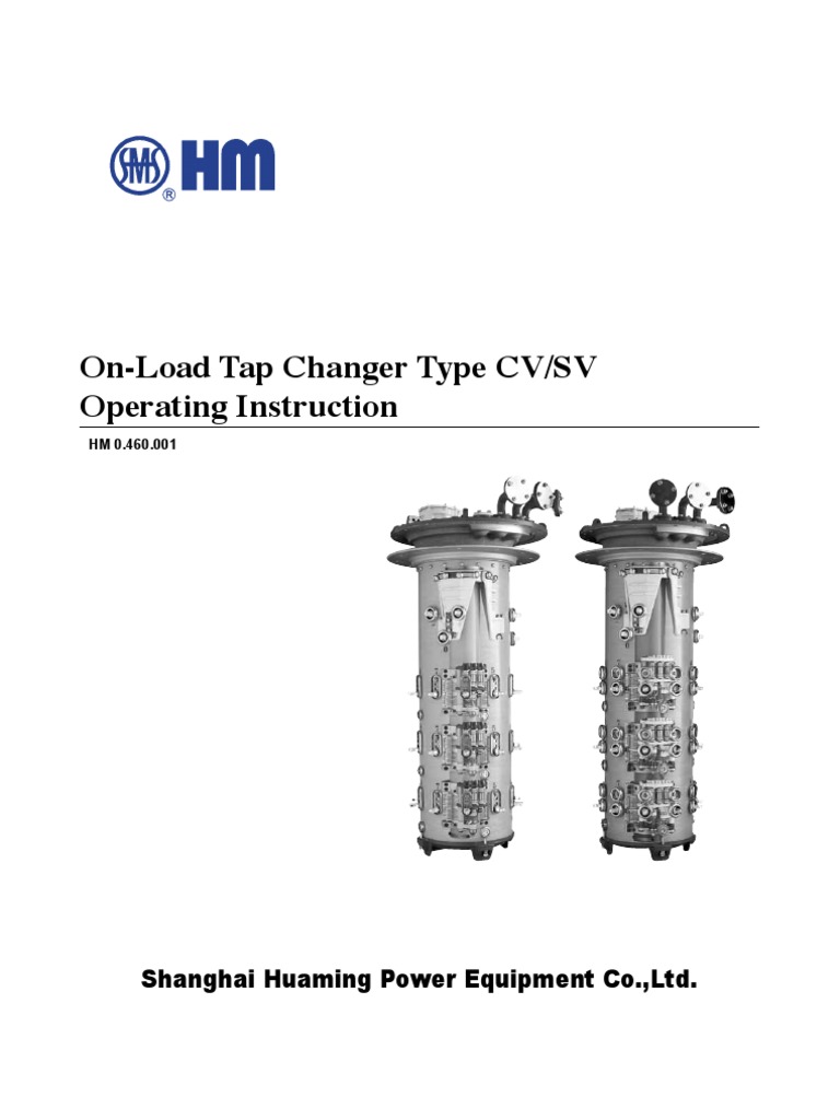 Cv And Sv Oltc Operating Instruction Pdf Transformer Power Physics