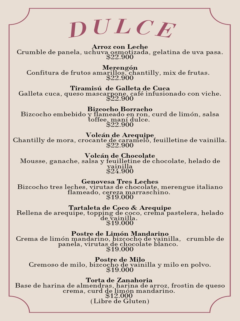 Postres Gourmet para Amantes del Dulce | PDF