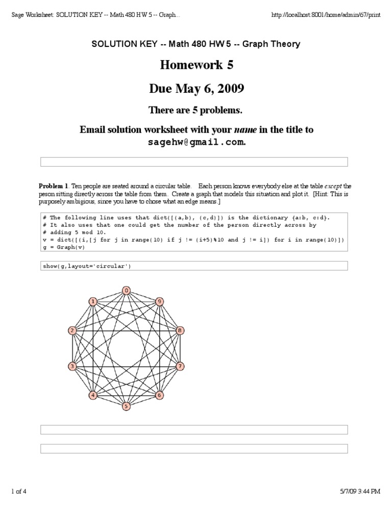 Ex 5 Pdf Graph Theory Vertex Graph Theory 