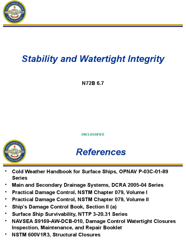 6.7 Stability and Watertight Integrity | PDF | Buoyancy | Ships