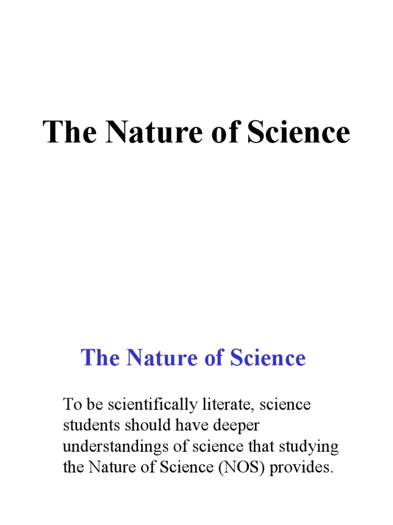 The Nature of Science | PDF | Science | Scientific Method
