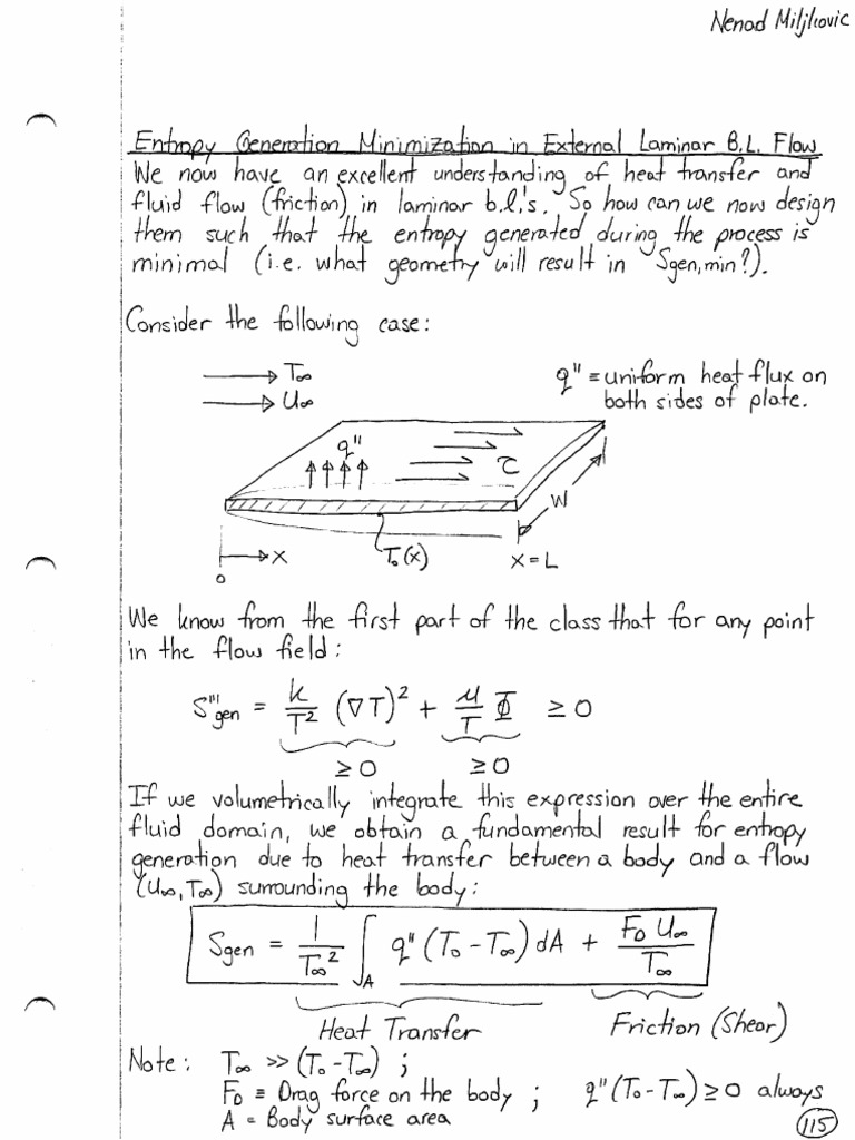 Entropy Generation Minimization | PDF