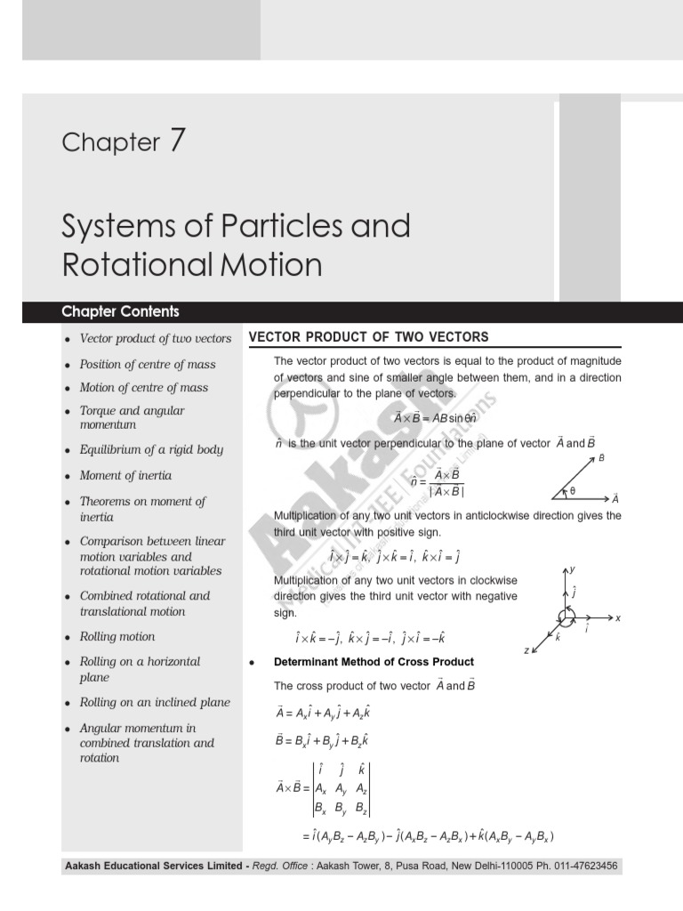 (@TEAMFLOOD) Rotational Motion - Aakash RM Modules PDF | PDF | Rotation Around A Fixed Axis | Torque