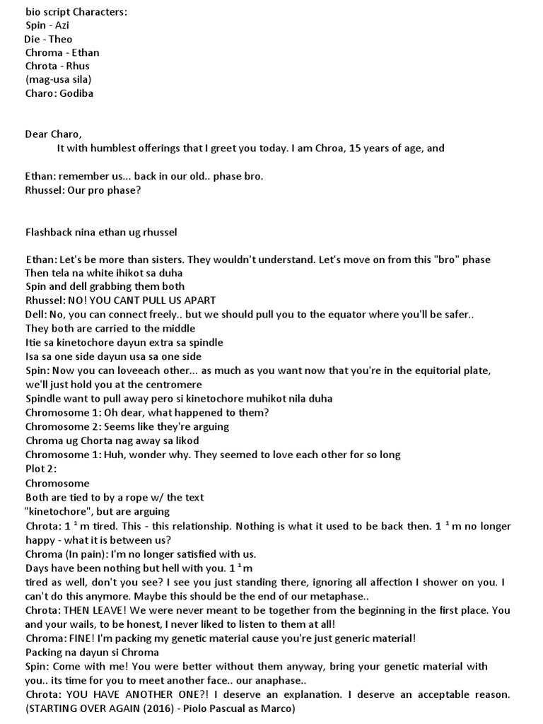 Bio Iskrip | PDF | Anatomy | Cytoplasm