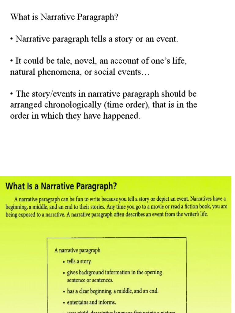 Narrative Paragraph | Download Free PDF | Narrative | Narration