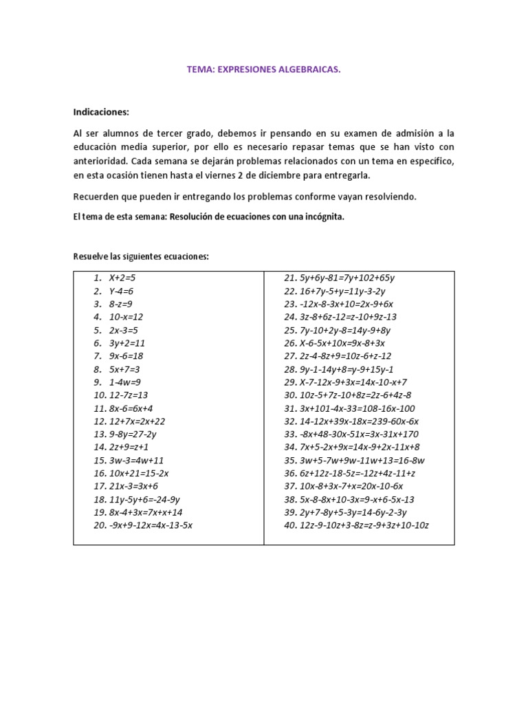 Tarea Matem - Ticas 3ero Sec | PDF
