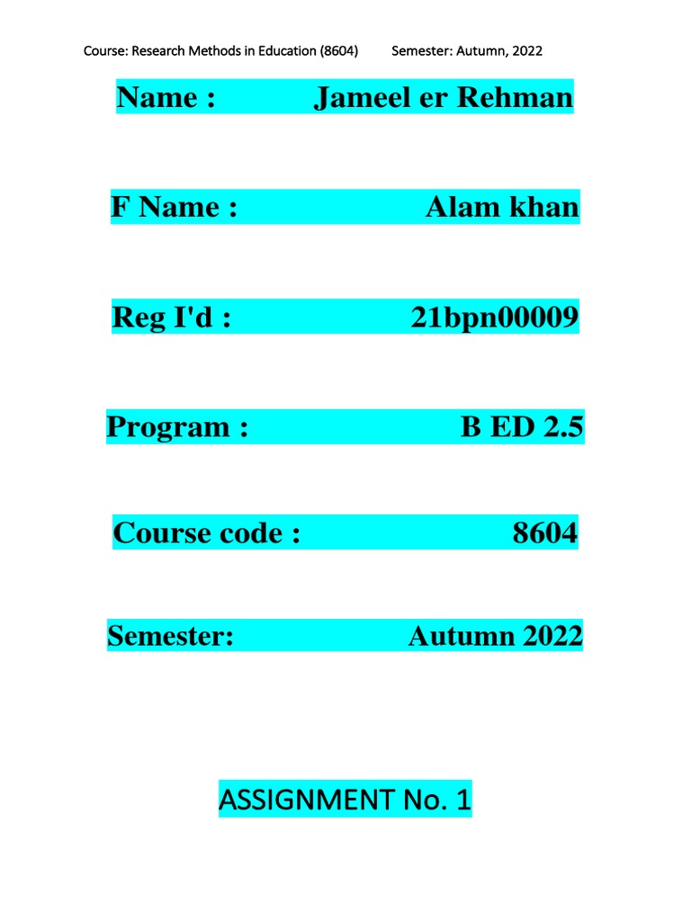 Jameel Ur Rehman 8604 1 | PDF | Methodology | Experiment