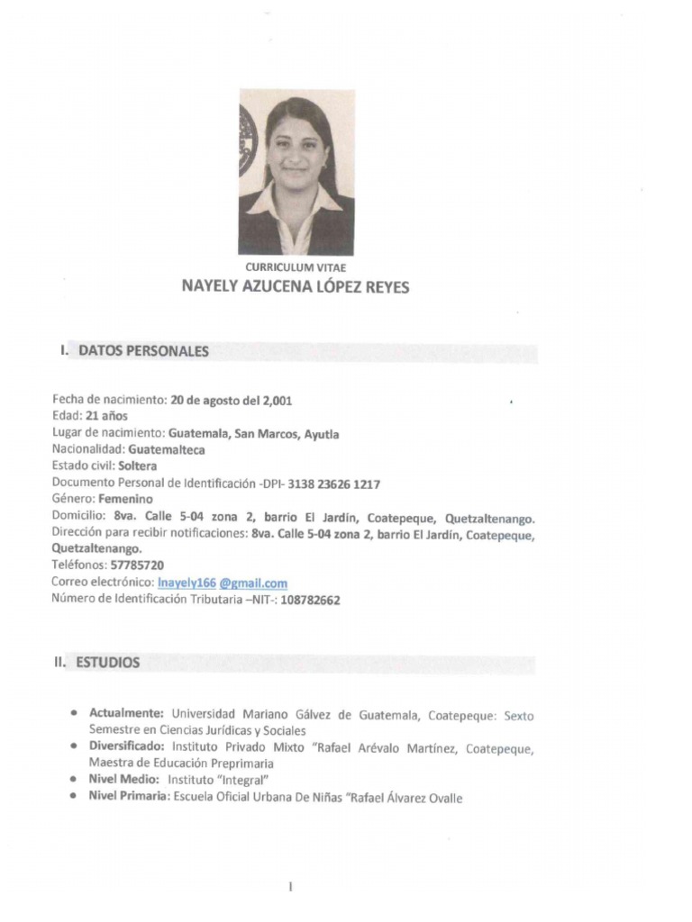 CV Nayeli Lopez. | PDF
