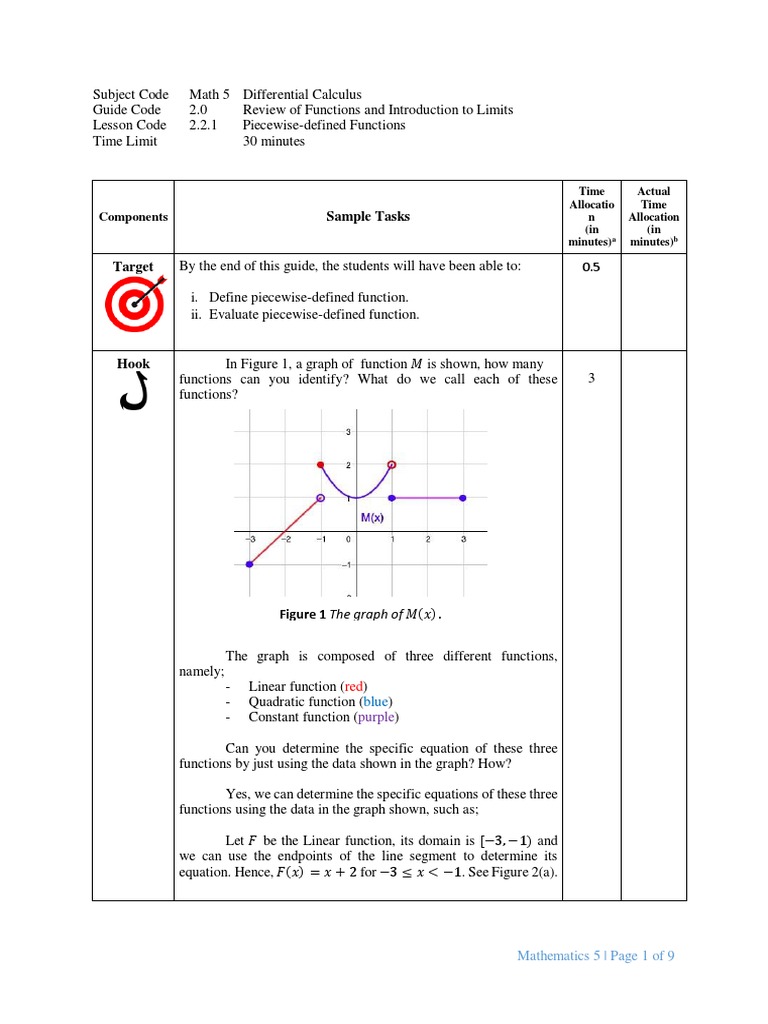 SLG 2.2.1 Piecewise-Defined Functions (Session 1 of 2) | PDF | Function ...