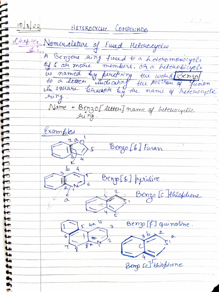 Fused Ring Nomenclature Overview | PDF
