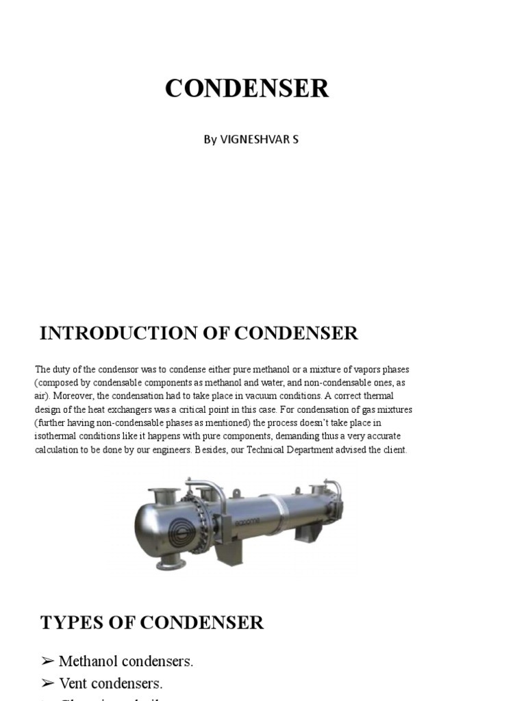 Types and Applications of Condensers | PDF | Heat Exchanger | Temperature
