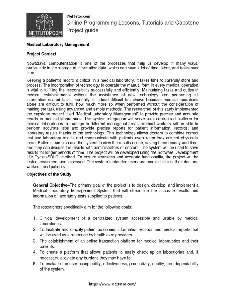 Medical Laboratory Management System Overview | PDF | Laboratories ...