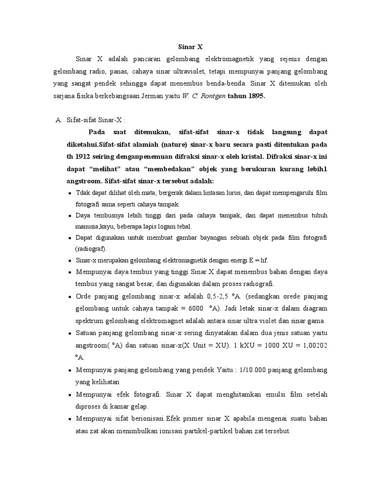 7 Bahan Ajar Sinar X 01 | PDF