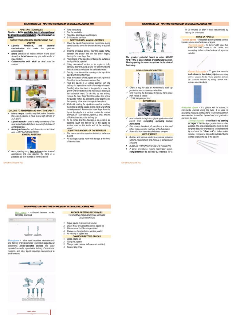 Pipetting Techniques: A Guide to Accurate Liquid Measurement and ...