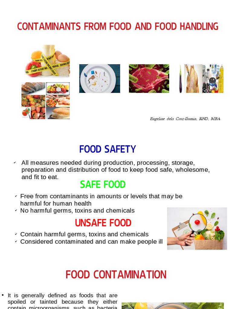 Contaminants From Food and Food Handling | PDF | Foodborne Illness ...
