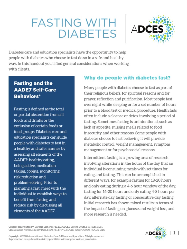 Fasting Tip Sheet | PDF | Fat | Fasting