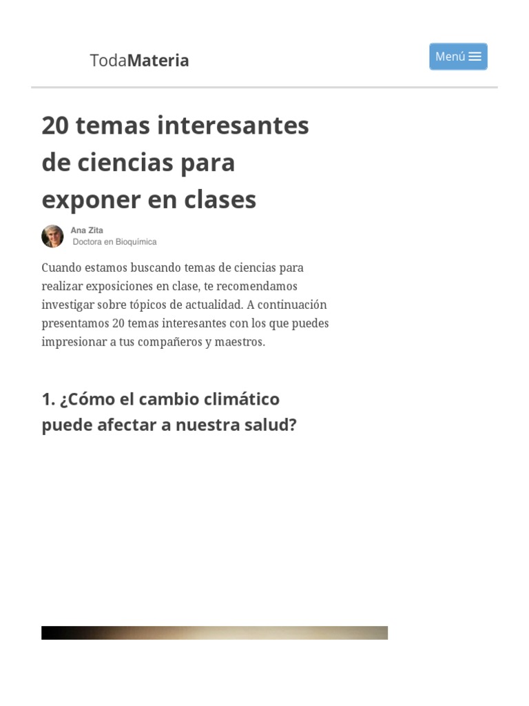 20 Temas Científicos para Exponer | PDF | Clonación | Organismo ...