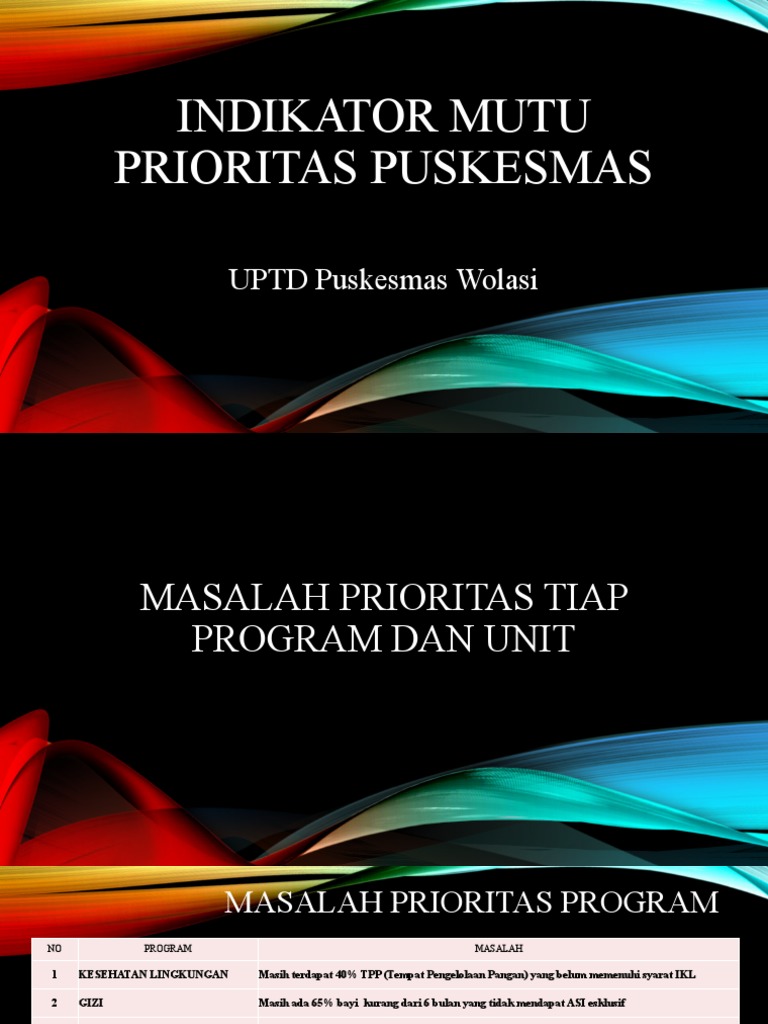 Indikator Mutu Prioritas Puskesmas | PDF