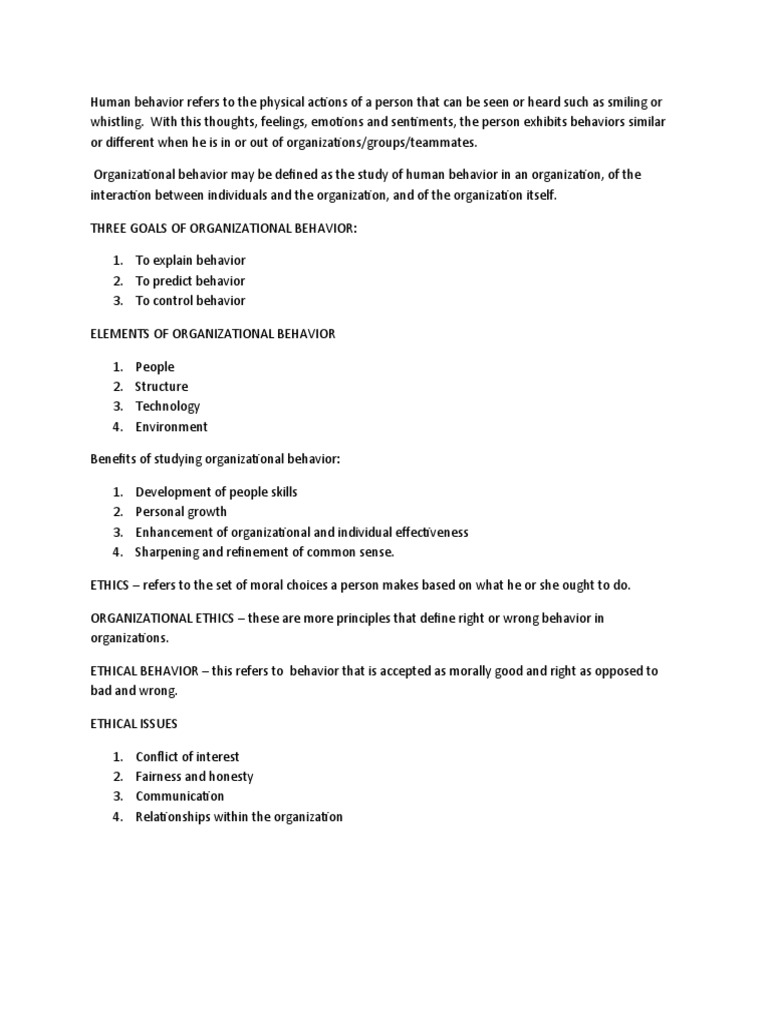 Understanding Human Behavior in Organizations | PDF | Organizational Behavior | Behavior