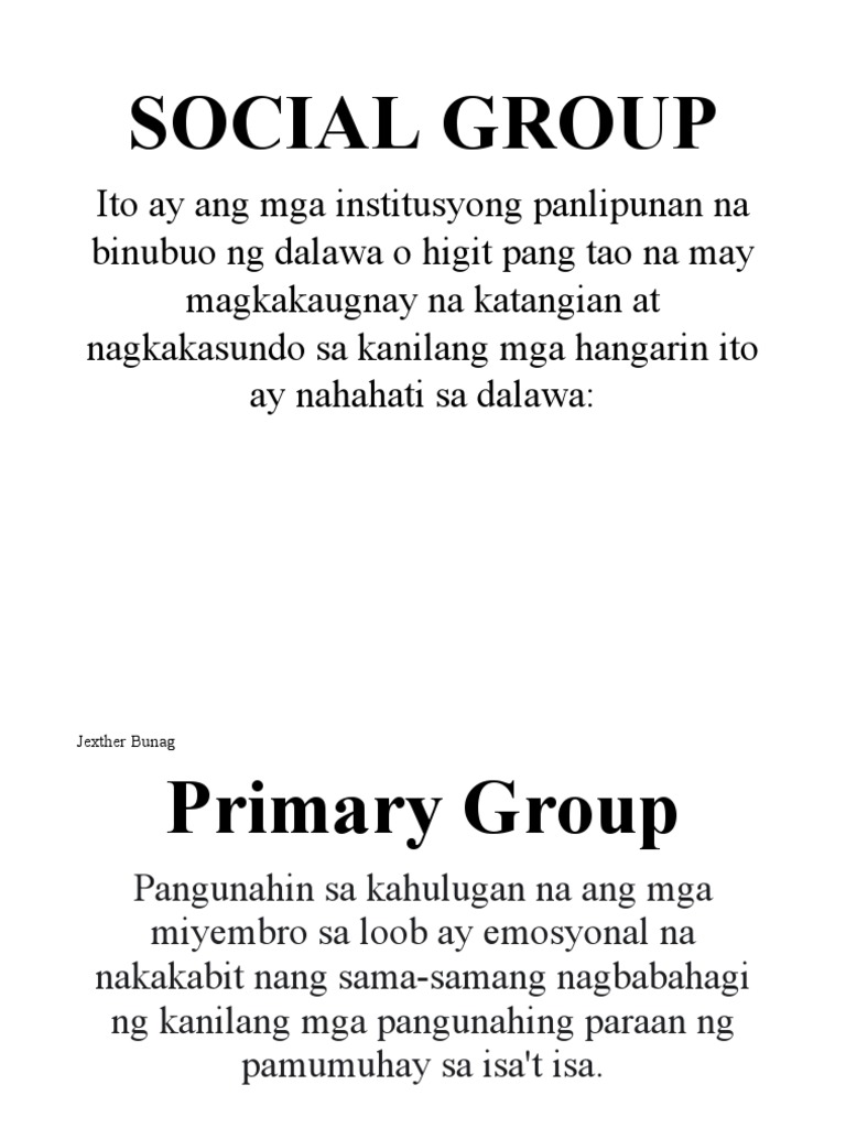 Social Group | PDF
