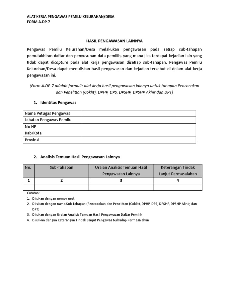 PKD - Pengawasan Lainnya | PDF PKD - Pengawasan Lainnya | PDF