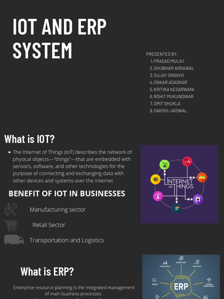 IOT and ERP SYSTEM | PDF | Internet Of Things | Enterprise Resource ...
