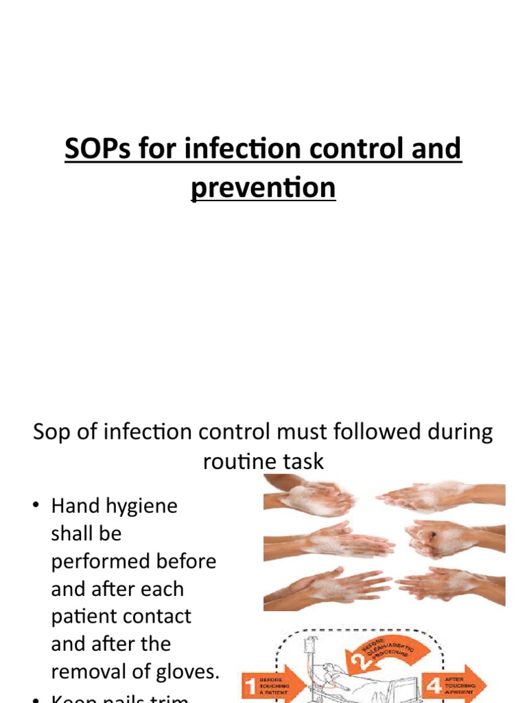 SOPs For Infection Control and Prevention | PDF | Personal Protective ...