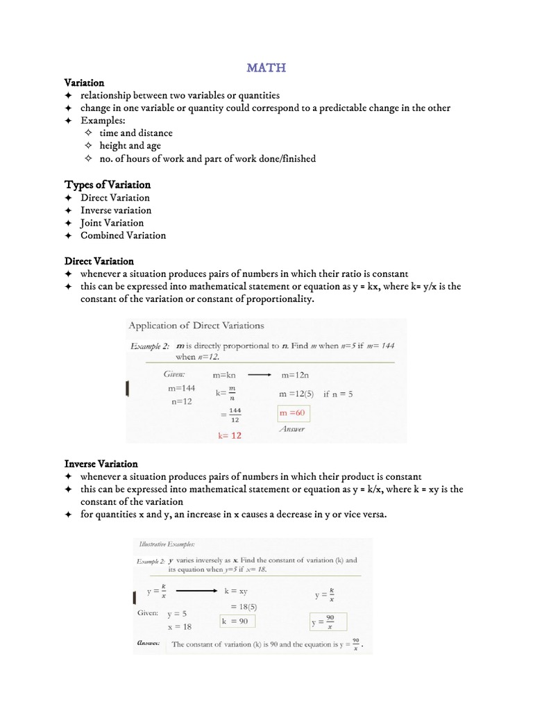 Math Reviewer Pt. 1 | Download Free PDF | Function (Mathematics) | Variable (Mathematics)