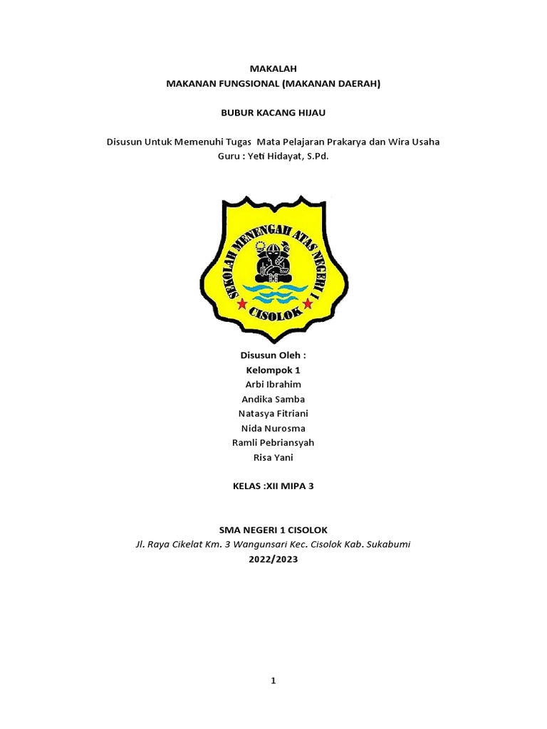 MAKALAH Prakarya (1) Makalahg | PDF