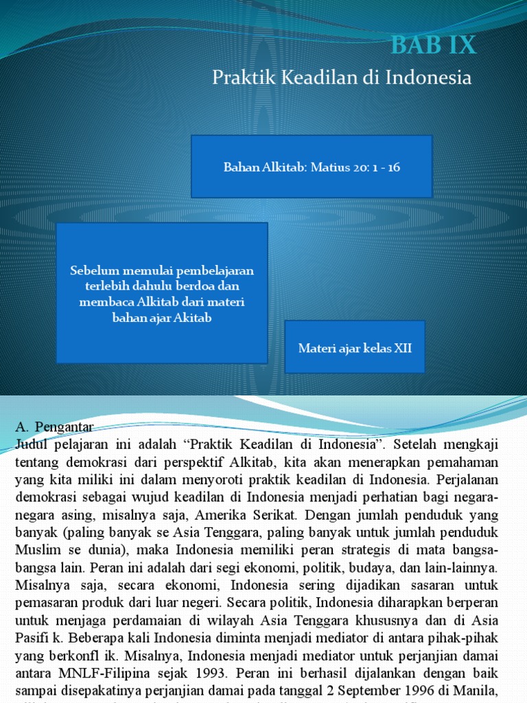 BAB IX Praktik Kaadilan Di Indonesia | PDF