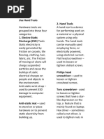 Tools in Computer Hardware Servicing | PDF