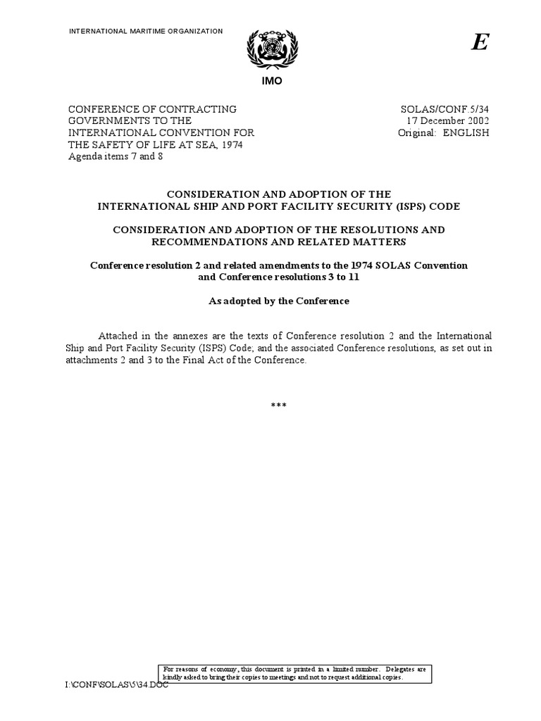 ISPS Code (English) | PDF | Security Guard | Vulnerability (Computing)