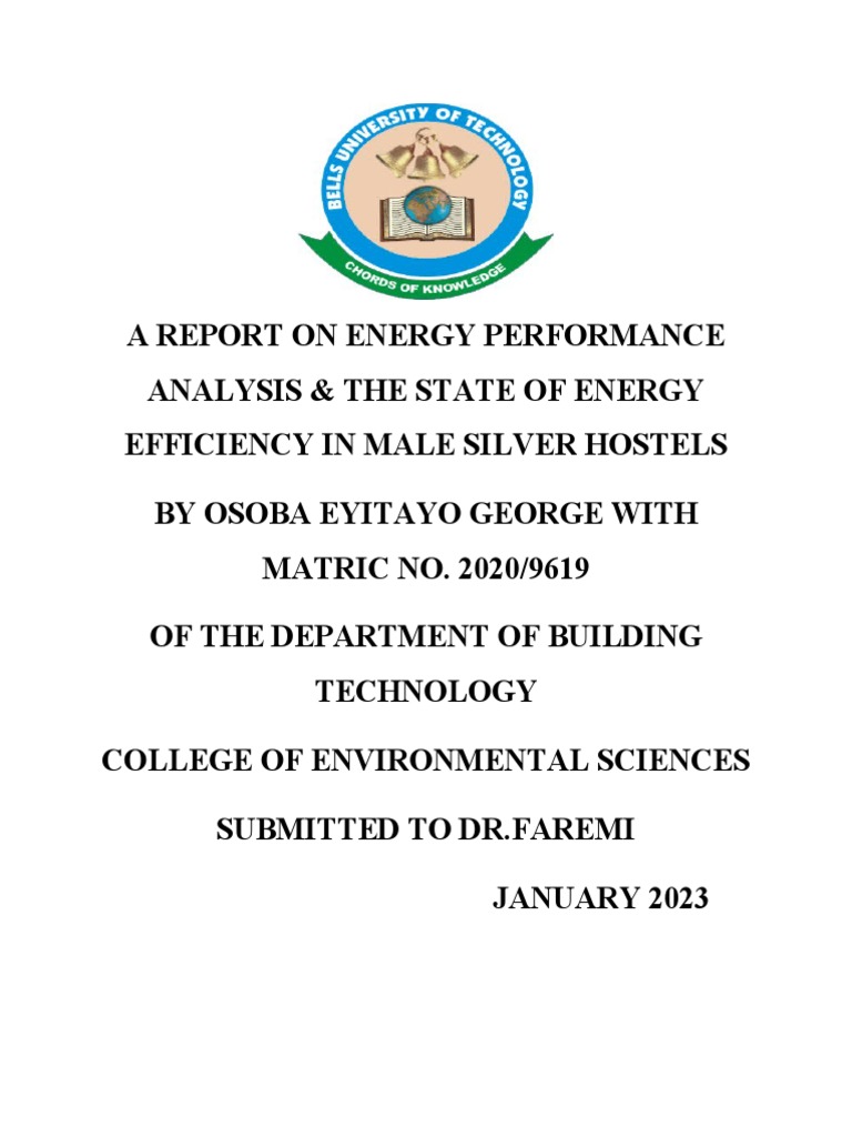 A Report On Energy Performance Analysis | PDF | Efficient Energy Use | Energy Conservation