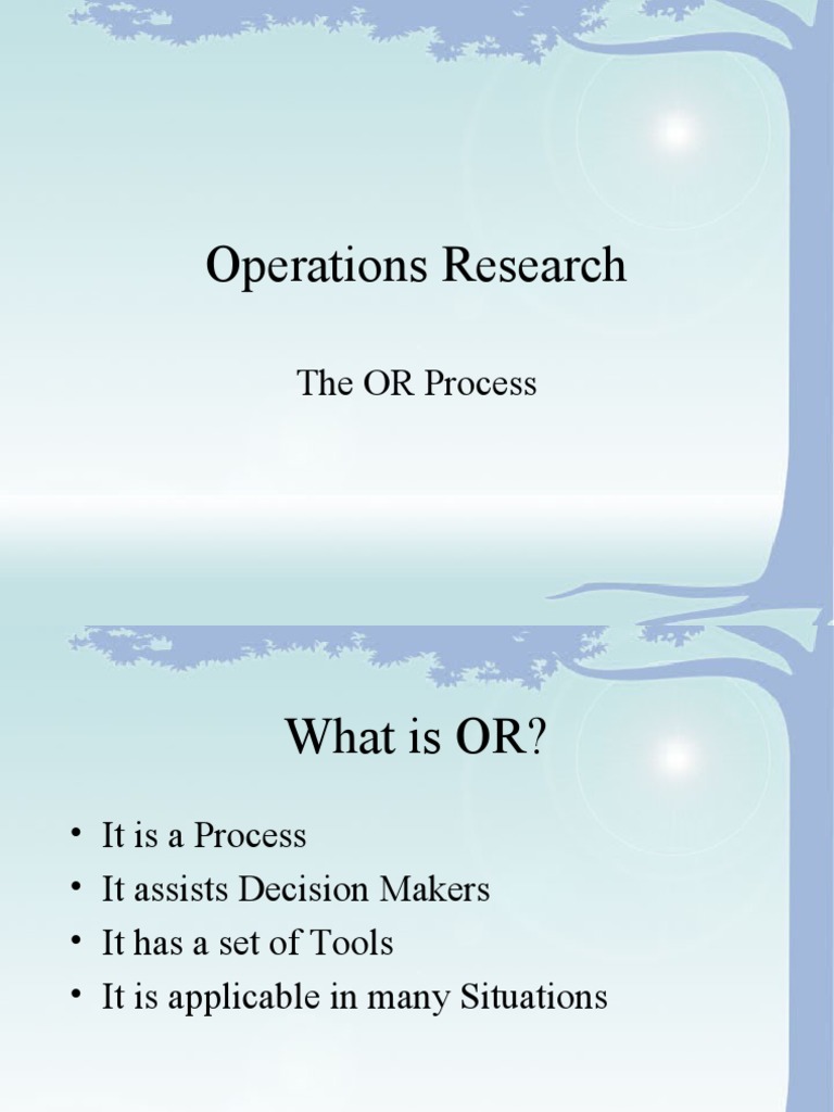 Operation Research | PDF | Operations Research | Scheduling (Production Processes)