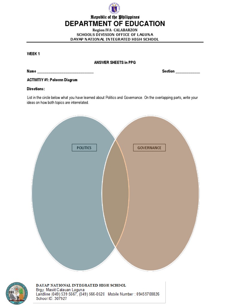 PPG Answer Sheets W1 | PDF