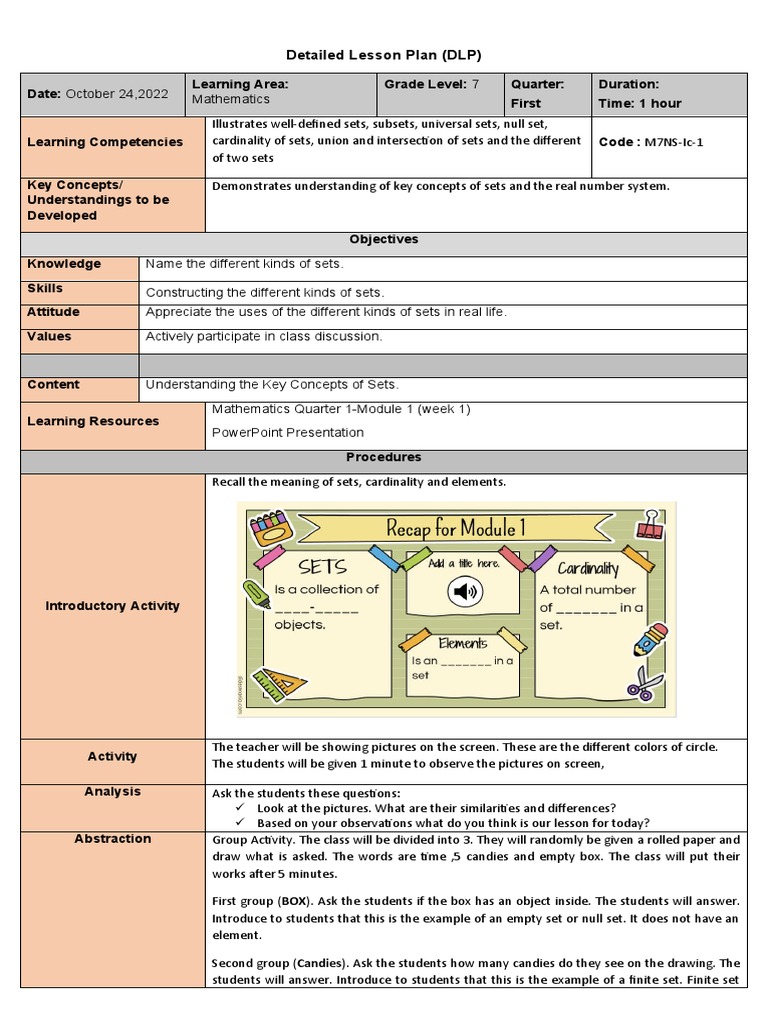 Sets LP | PDF | Set (Mathematics) | Mathematical Concepts