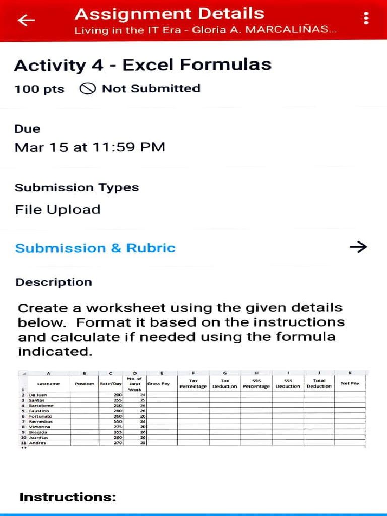Excel Formulas | PDF | Tax Deduction | Taxes